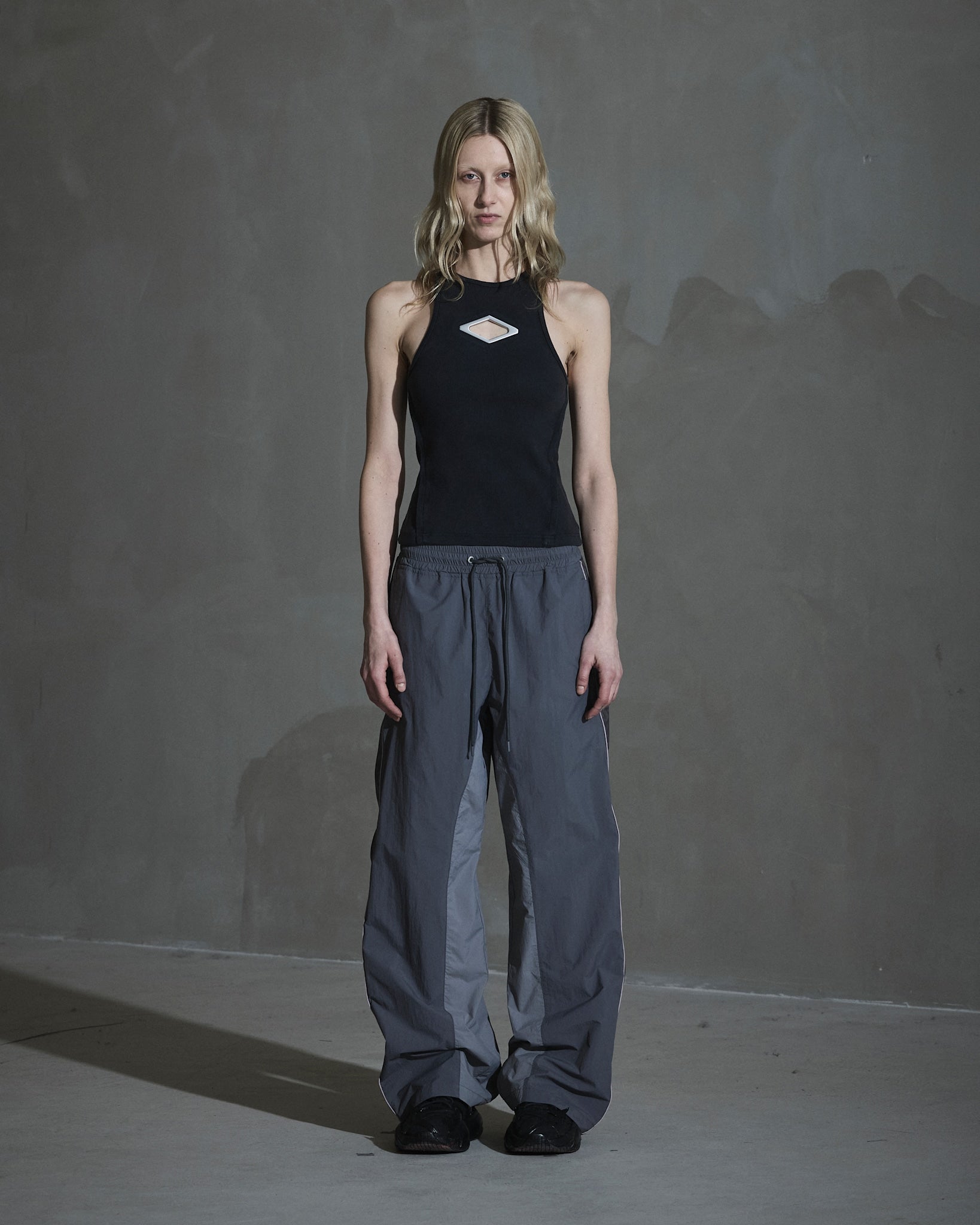 Diamond Rib Tank Jersey - Washed Black – Han Kjøbenhavn