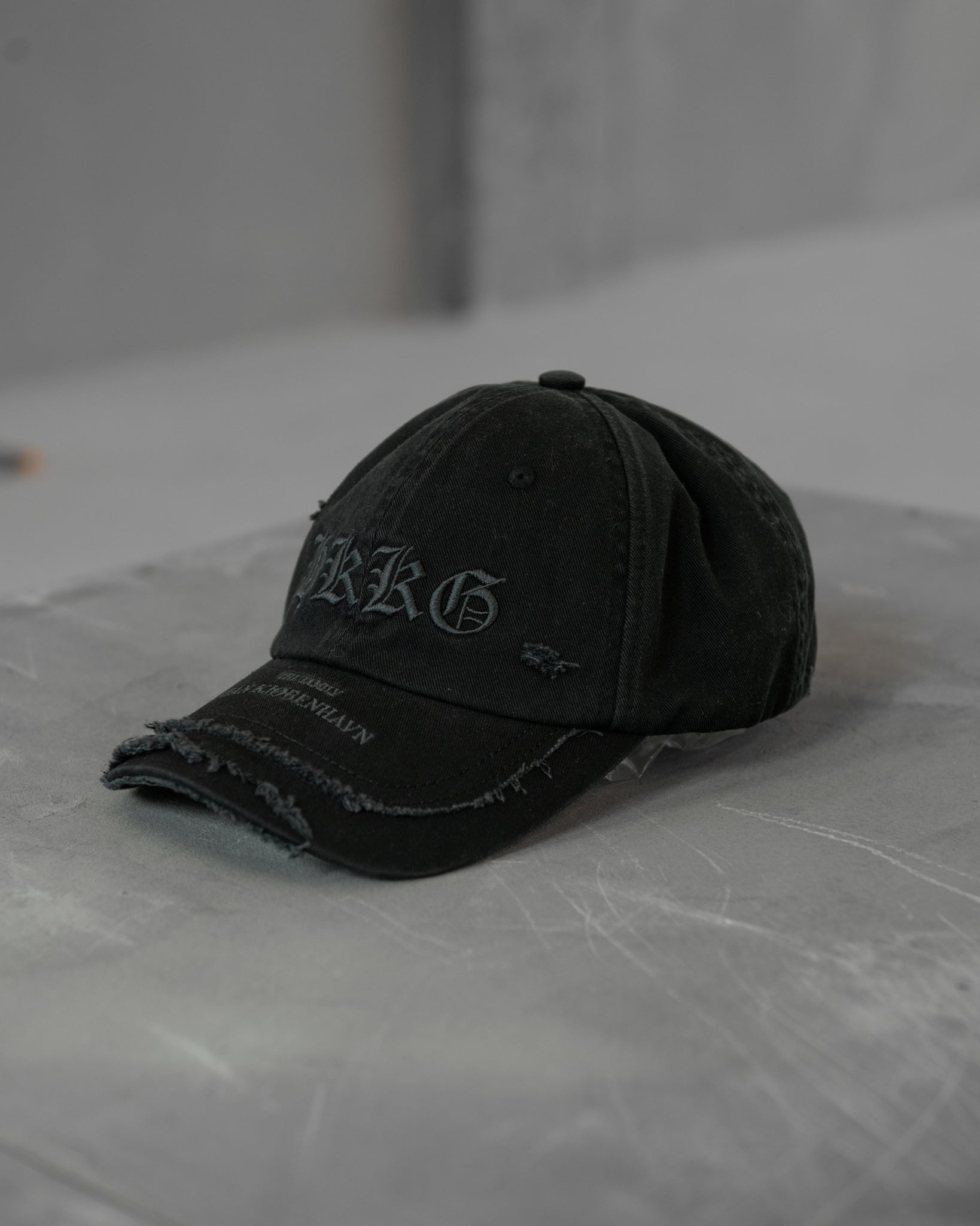 Distressed Baseball Cap - Black – Han Kjøbenhavn